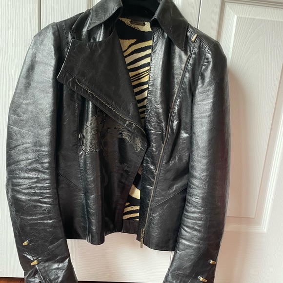Roberto Cavalli | Jackets & Coats | Roberto Cavalli Leather Jacket | Poshmark